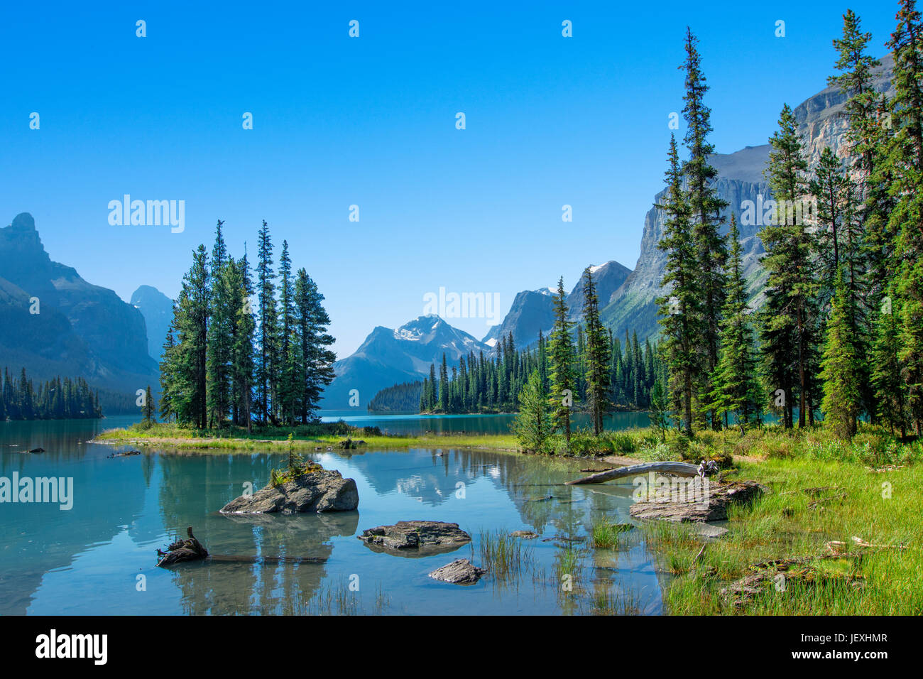 Maligne lake boathouse in hi-res stock photography and images - Alamy