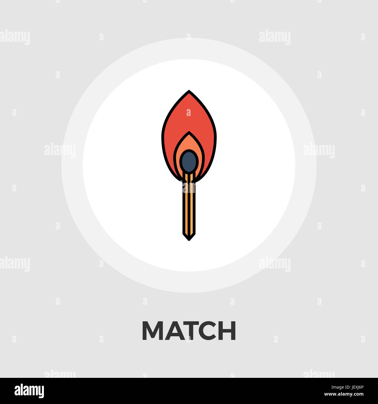 Match icon vector. Flat icon isolated on the white background. Editable ...