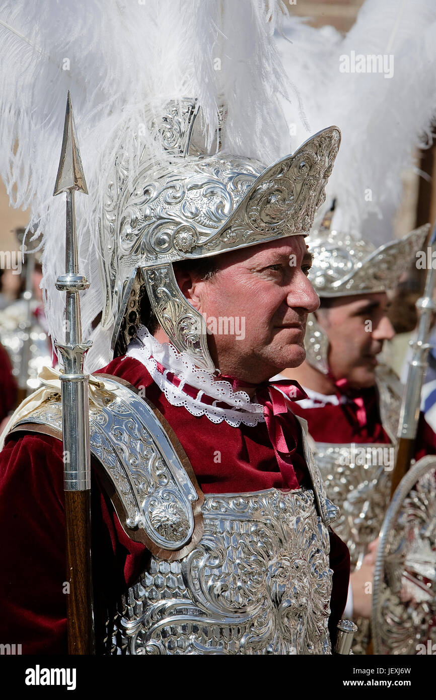 Roman soldiers, called Armaos, of El Nazareno brotherhood, Good Friday ...