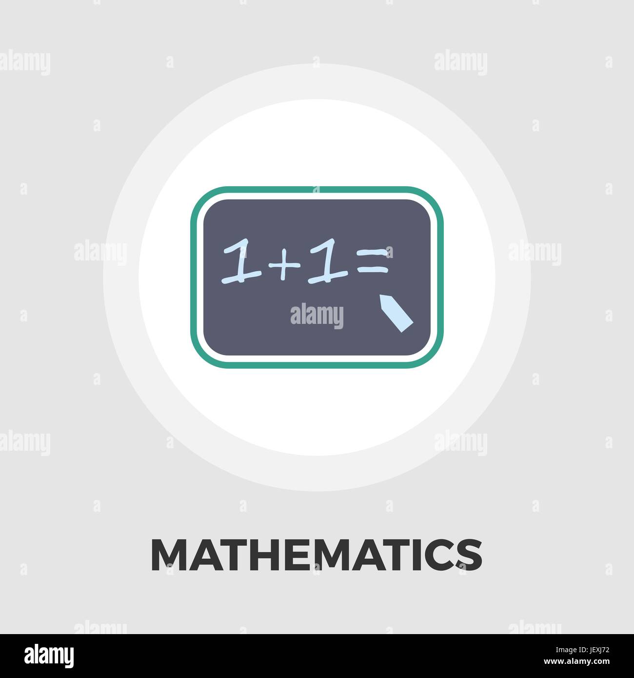 Mathematics icon vector. Flat icon isolated on the white background ...