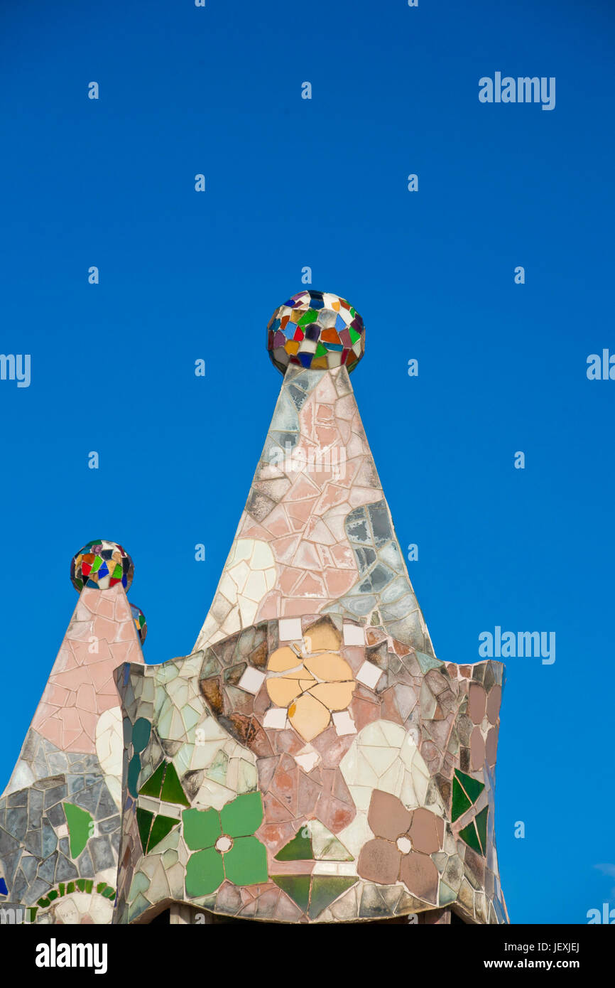 Barcelona, Spain - October 31, 2010: Detail of decorative elements of ...