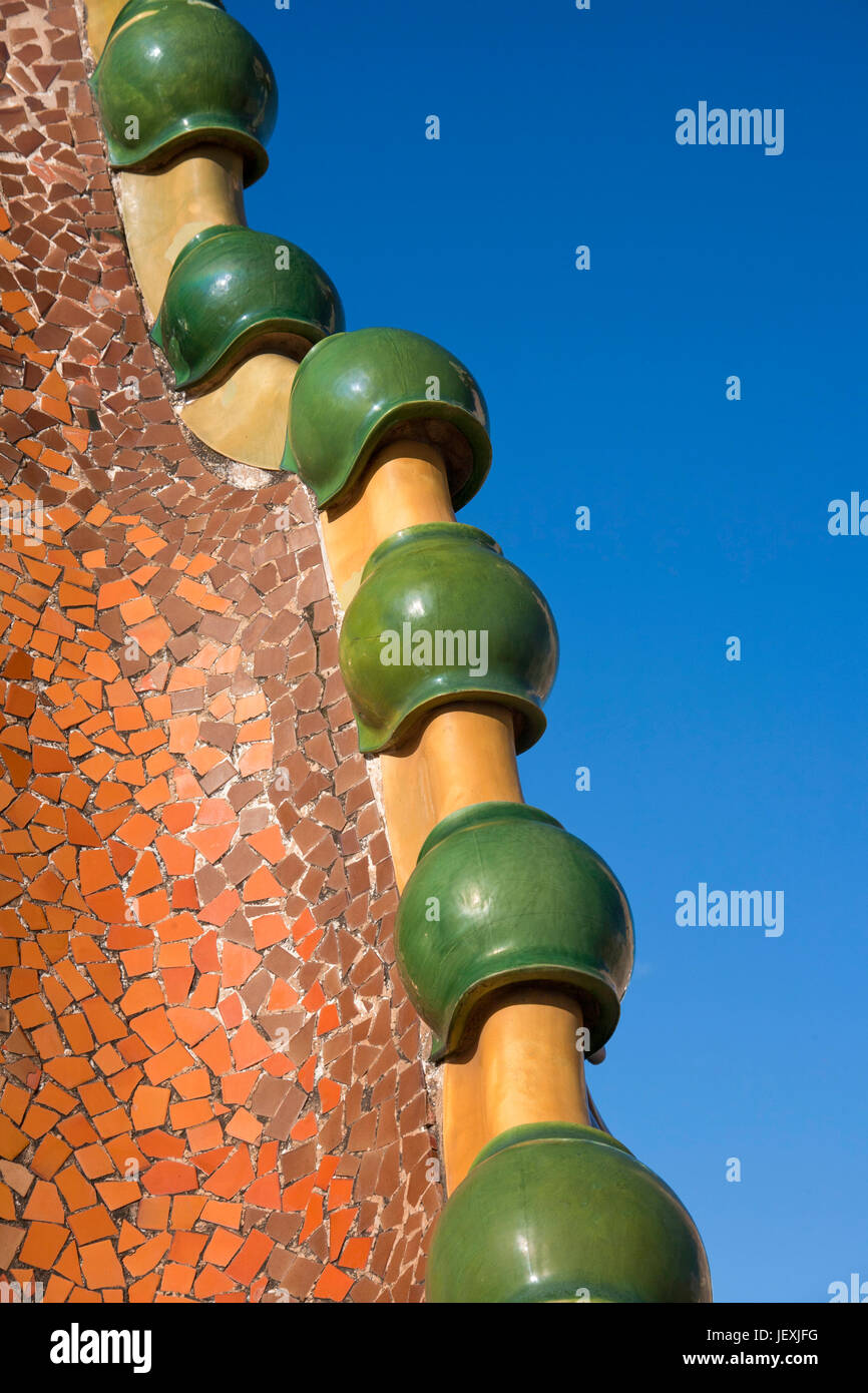 Barcelona, Spain - October 31, 2010: Detail of decorative elements of ...