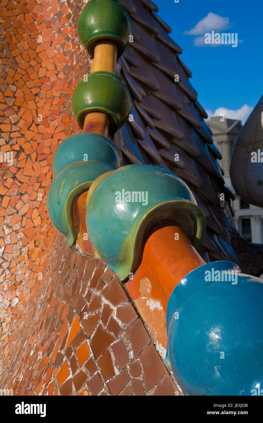 Barcelona, Spain - October 31, 2010: Detail of decorative elements of ...