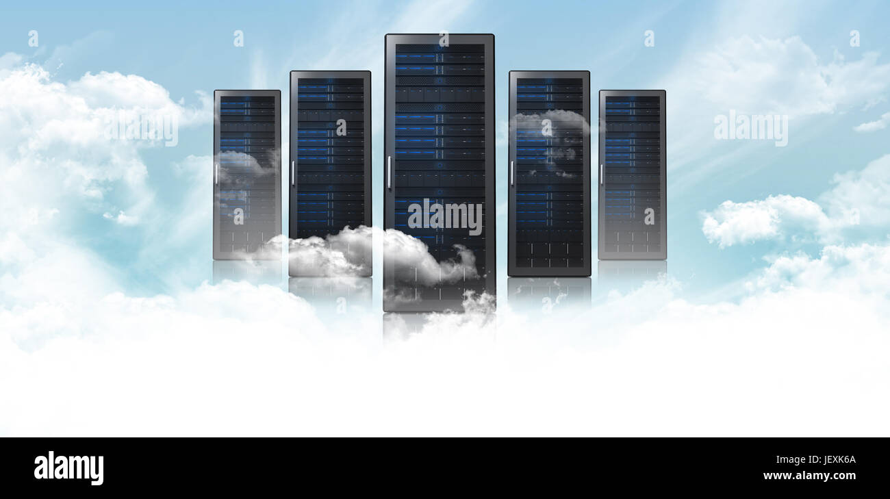 Composite image of server tower Stock Photo - Alamy