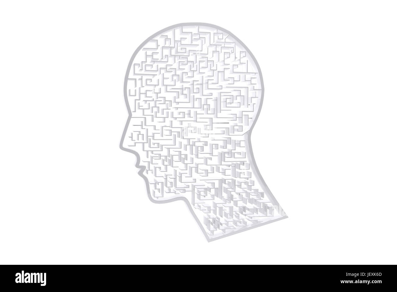 Digital composite grey brain Cut Out Stock Images & Pictures - Alamy