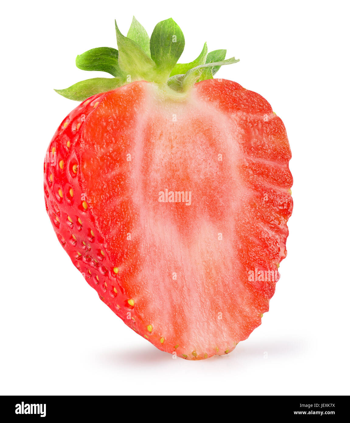 half of strawberry isolated on a white background Stock Photo - Alamy