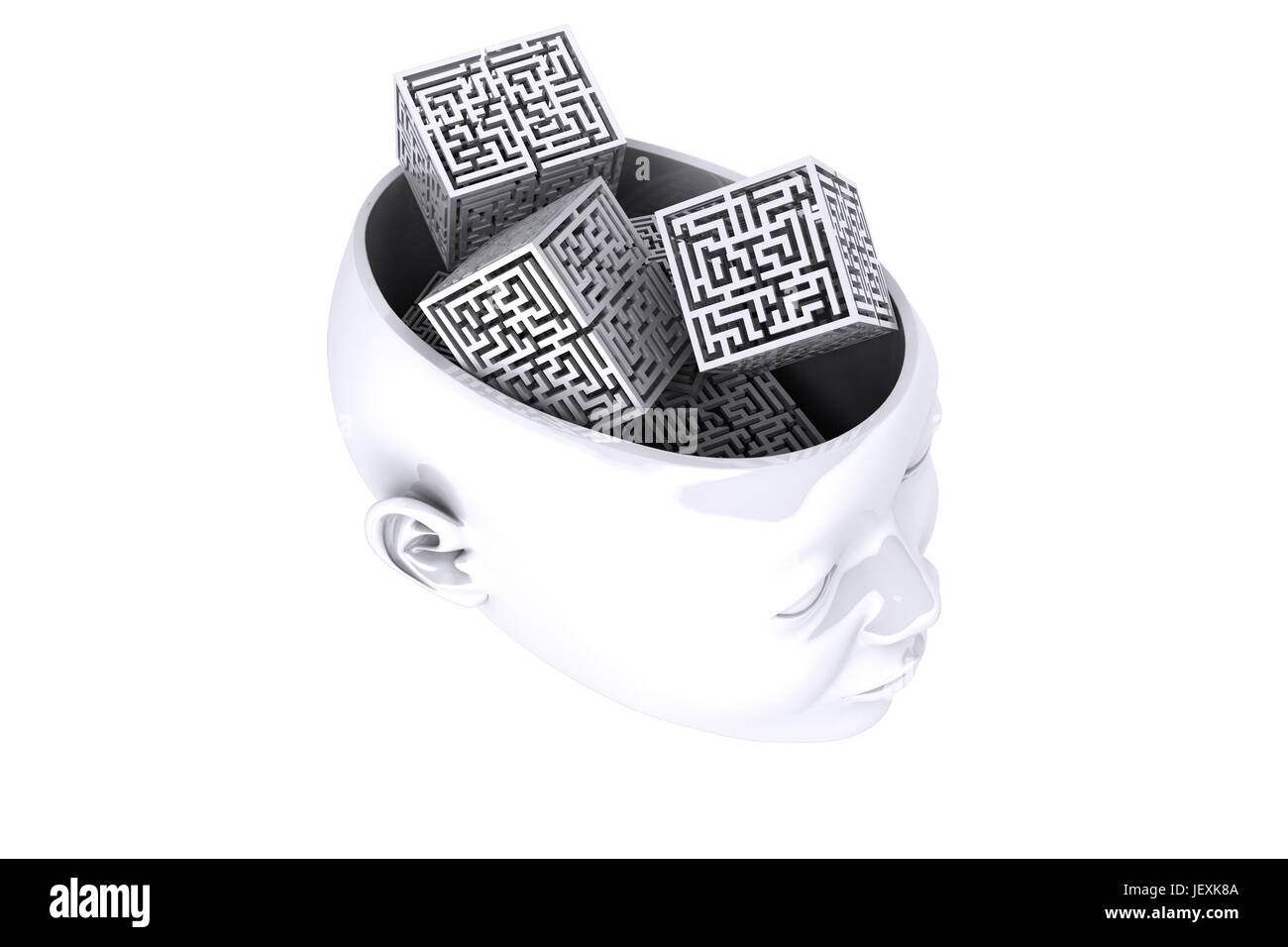 Maze as brain Stock Photo - Alamy