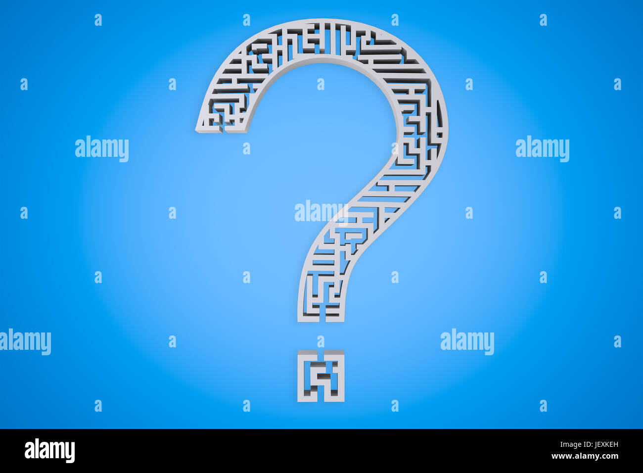 Composite image of maze question mark Stock Photo - Alamy