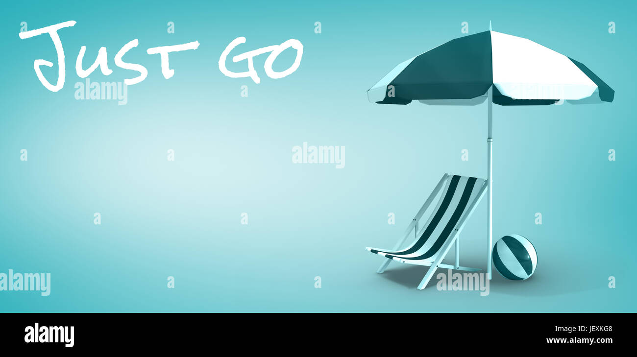 Composite image of just go message Stock Photo - Alamy