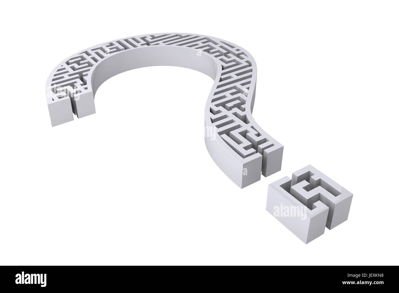 Maze question mark Stock Photo - Alamy