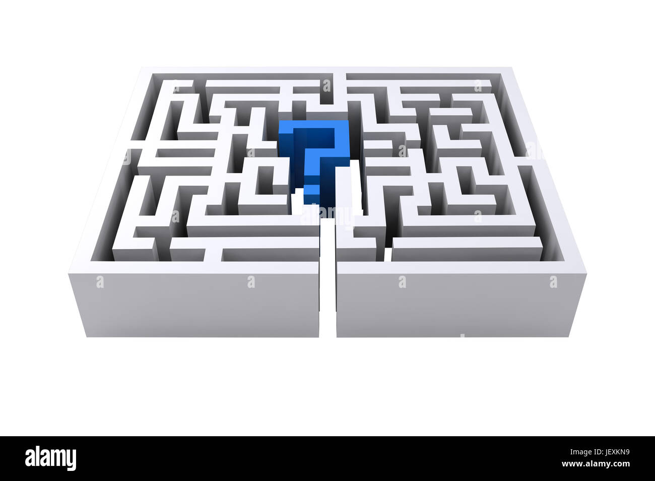 Maze question mark Stock Photo - Alamy