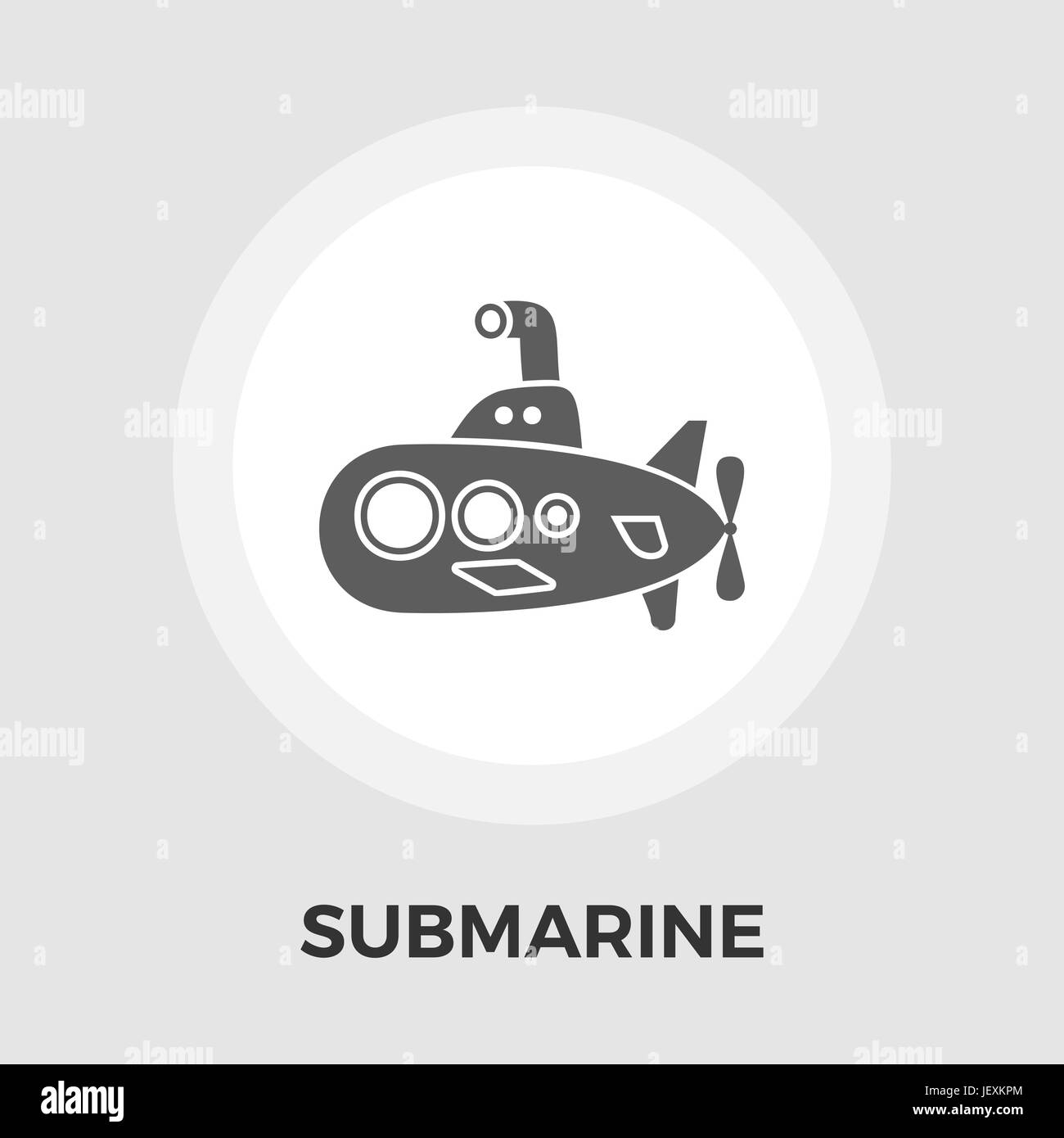 Submarine icon vector. Flat icon isolated on the white background ...