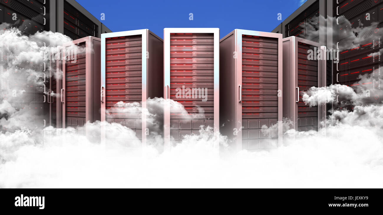 Composite image of server towers Stock Photo - Alamy
