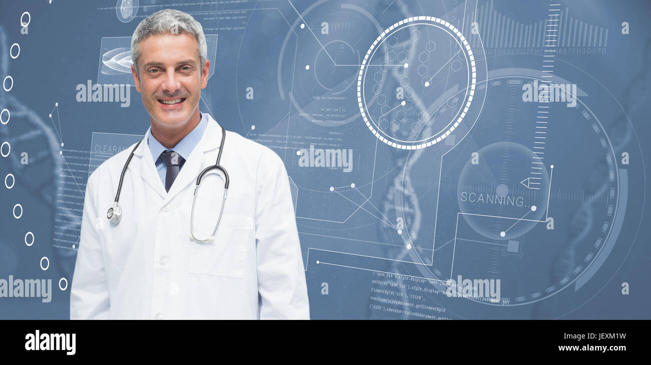 Male doctor smiling Stock Photo - Alamy