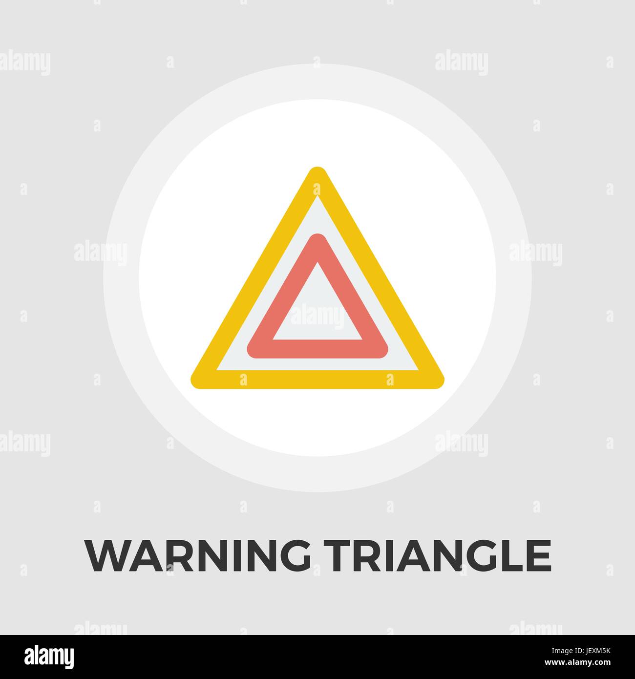 Warning triangle icon vector. Flat icon isolated on the white ...