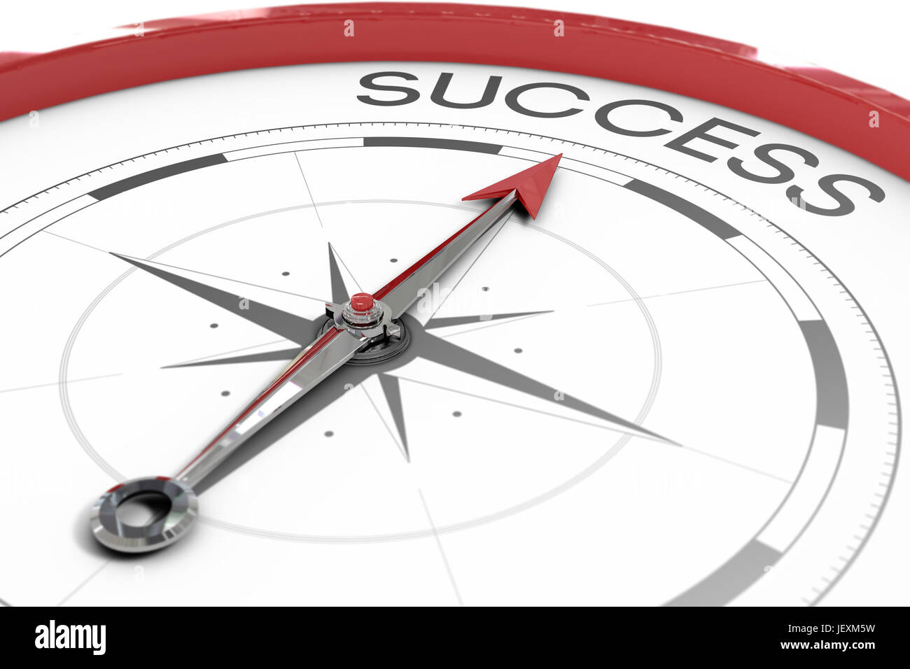 Compass pointing to success Stock Photo - Alamy