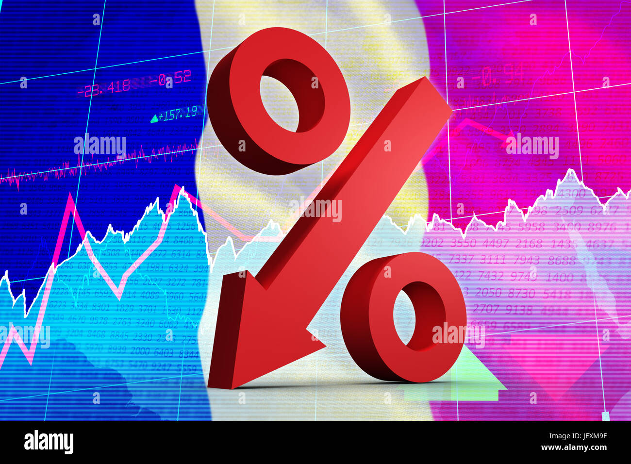 Percentage up down arrow hi-res stock photography and images - Alamy