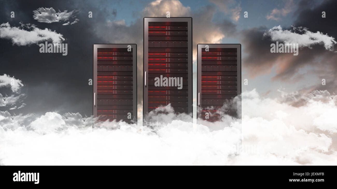 Composite image of server tower Stock Photo - Alamy
