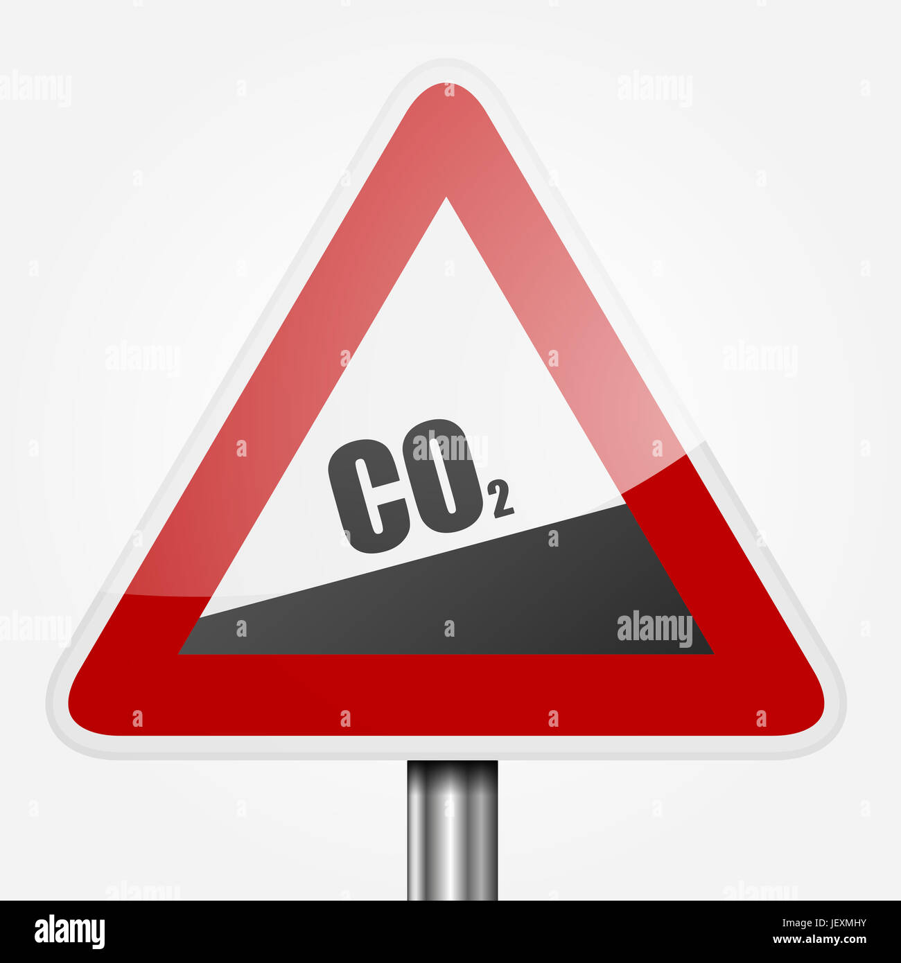 Traffic Sign CO2 Stock Photo - Alamy