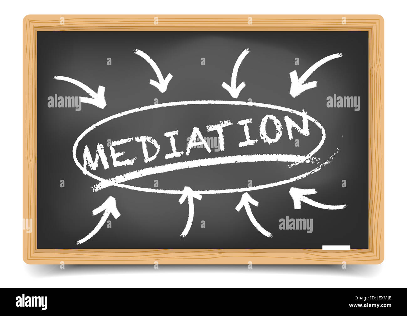 Blackboard Mediation Focus Stock Photo - Alamy
