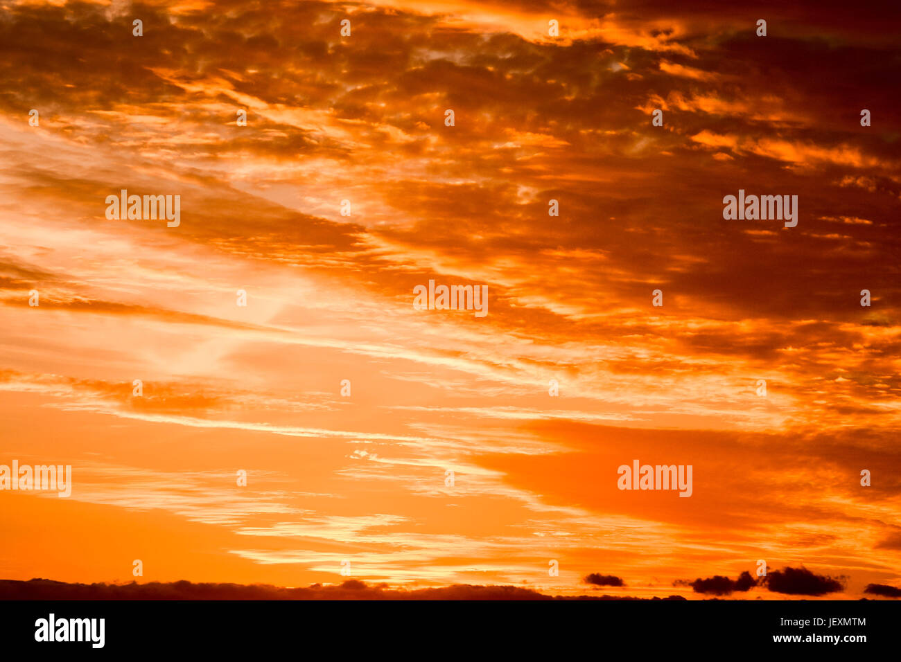 Beautiful Colored Sunset Stock Photo - Alamy