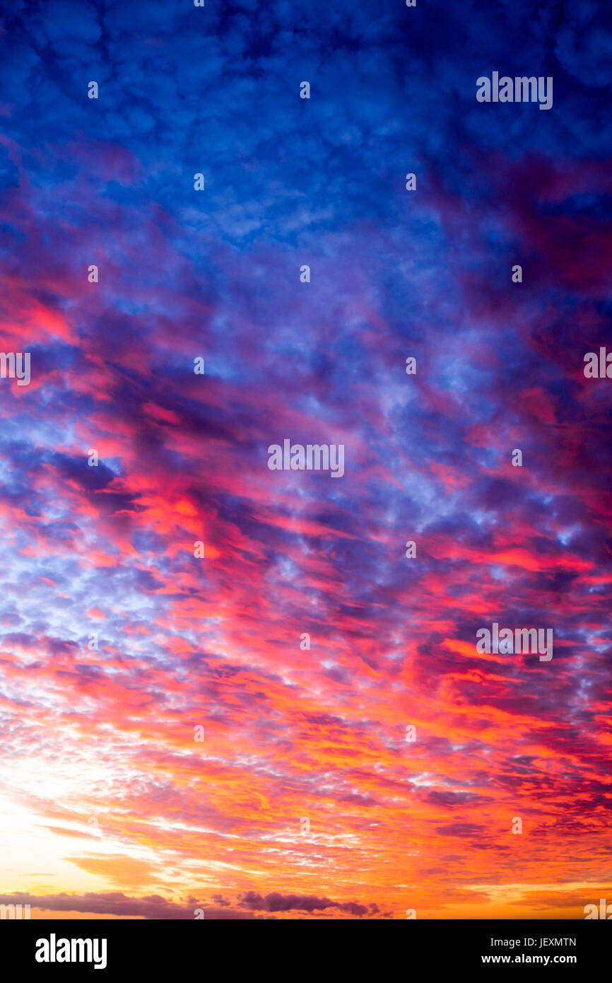Colored Clouds at Sunset Stock Photo - Alamy