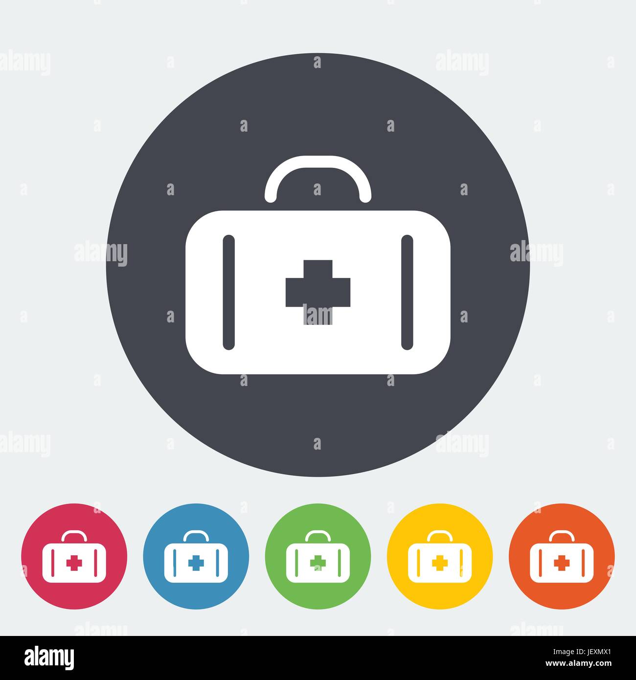 First aid. Single flat icon on the circle. Vector illustration Stock ...