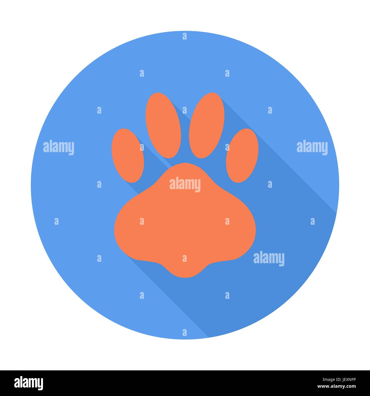 Paw icon. Flat vector related icon for web and mobile applications. It ...