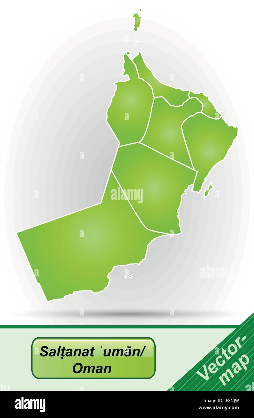 boundary map of oman with borders in green Stock Vector Image & Art - Alamy