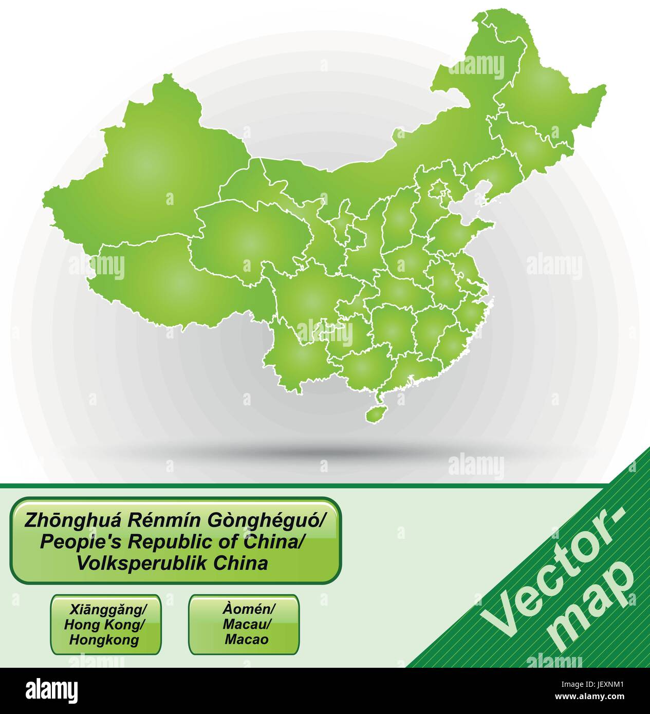 boundary map of china with borders in green Stock Vector Image & Art ...