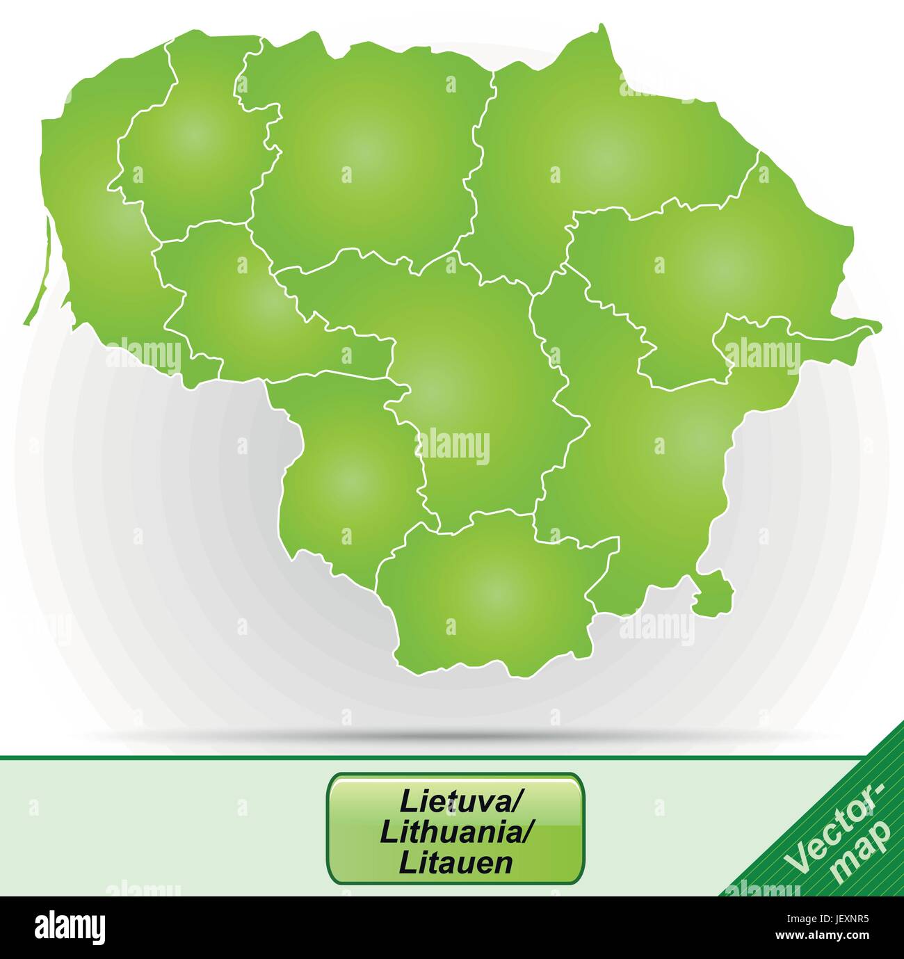 border map of lithuania with borders in green Stock Vector Image & Art ...