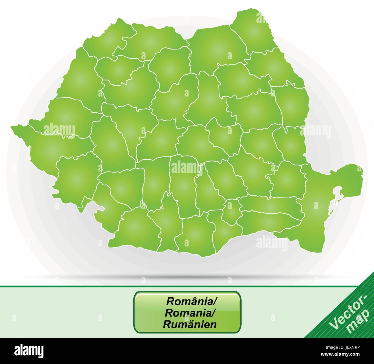 border map of romania with borders in green Stock Vector Image & Art ...