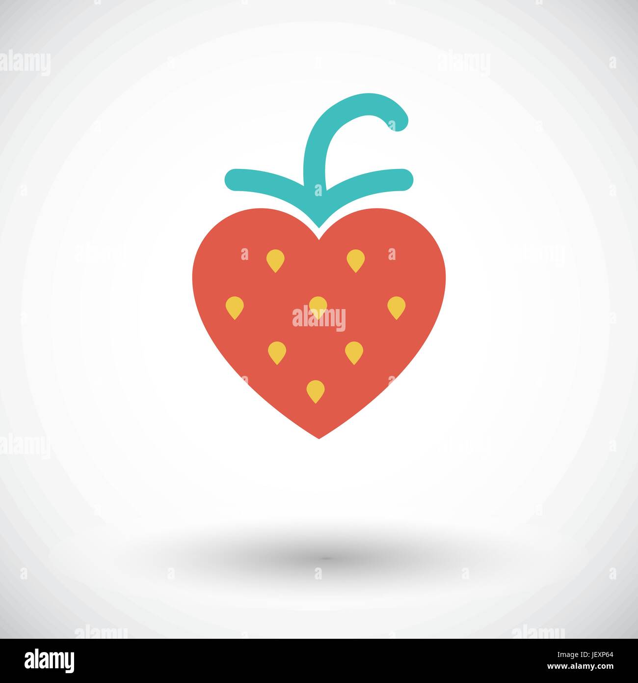 Strawberry. Flat vector icon for mobile and web applications. Vector ...