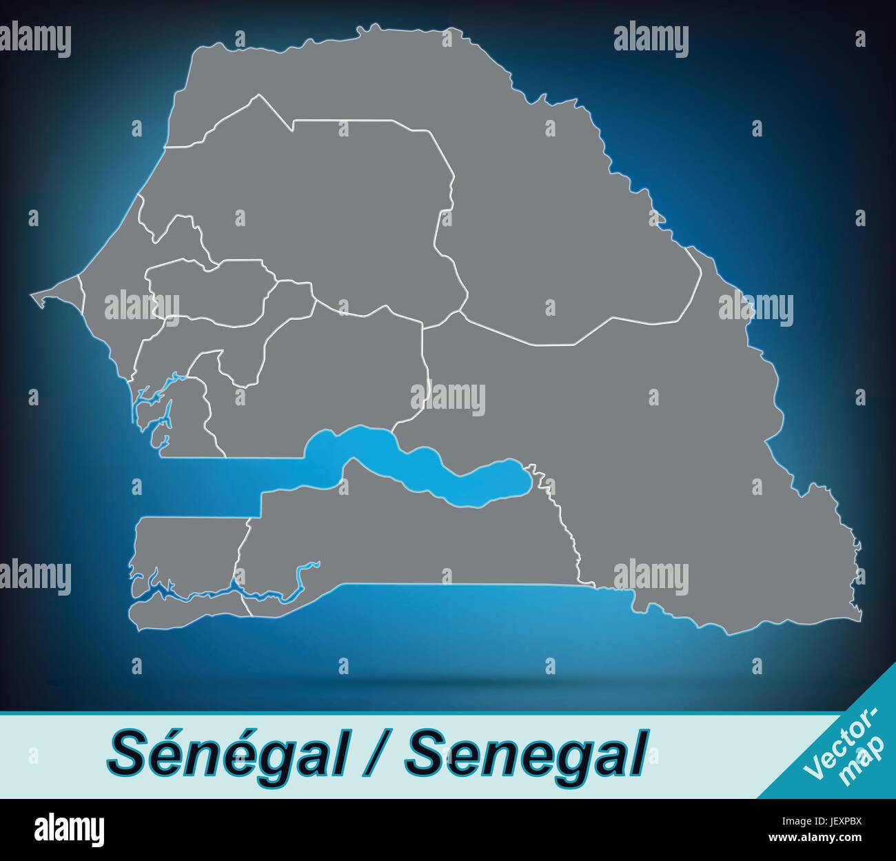 Map senegal Stock Vector Images - Alamy