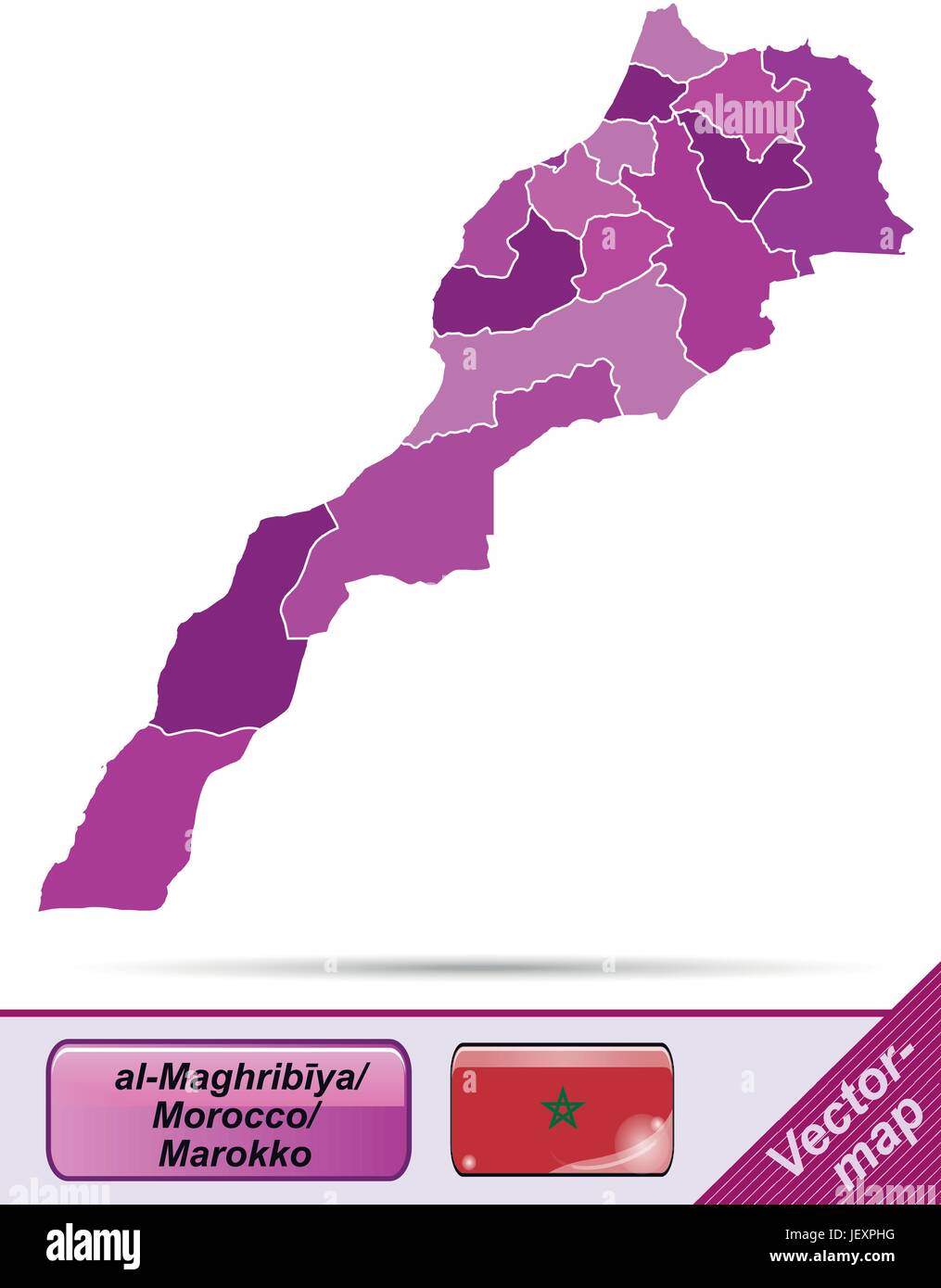 Marokkokarte Stock Vector Images - Alamy