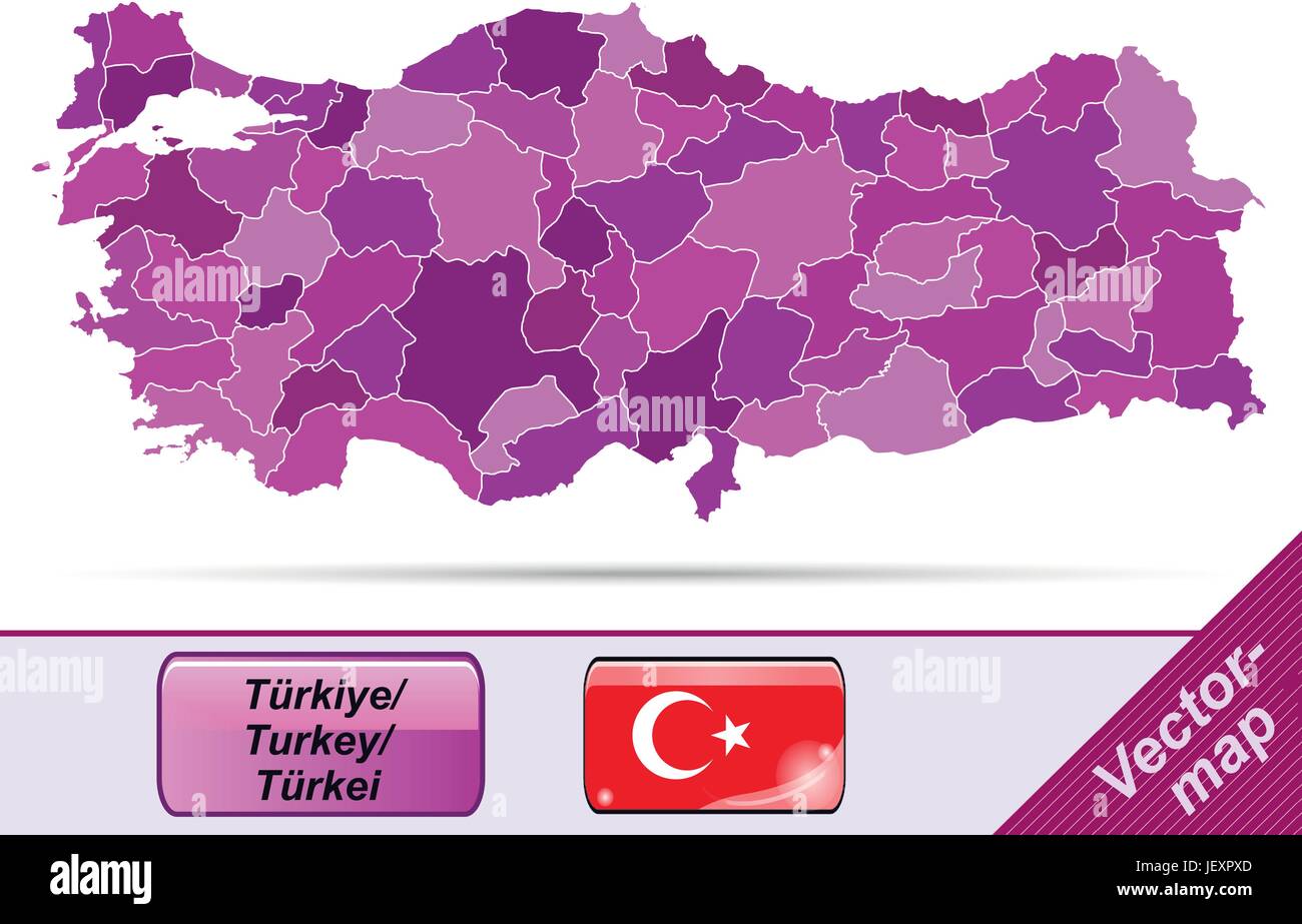 Map of konya Stock Vector Images - Alamy