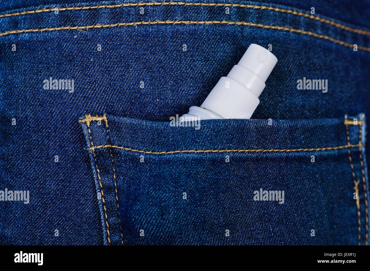 White spray inside of jeans back pocket Stock Photo - Alamy