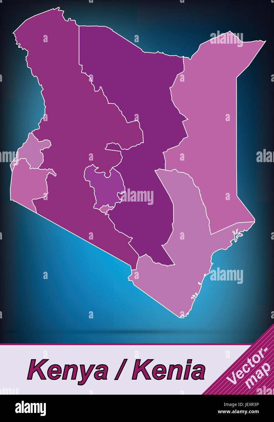 Map of kenya hi-res stock photography and images - Alamy