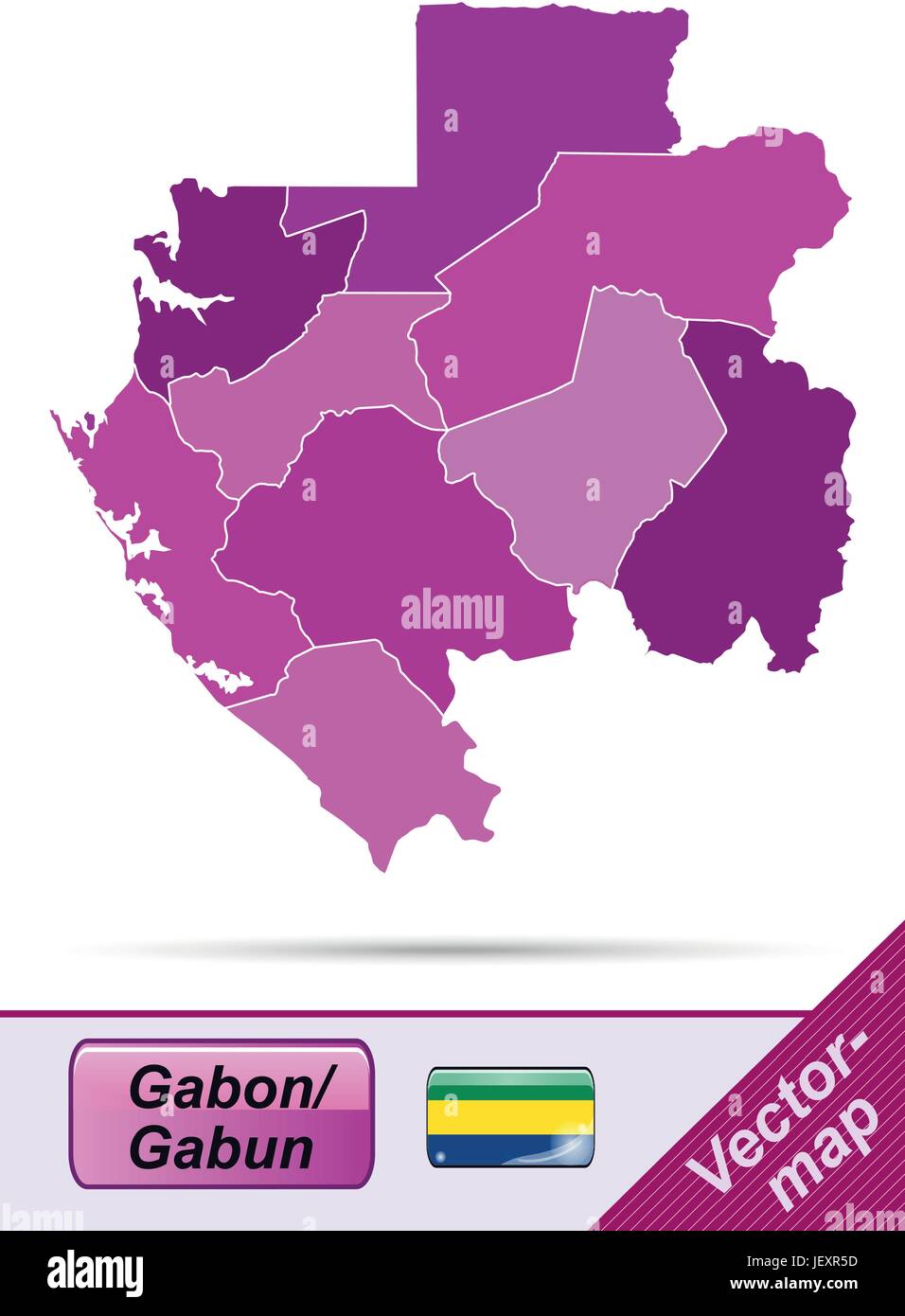 Map of gabon hi-res stock photography and images - Alamy