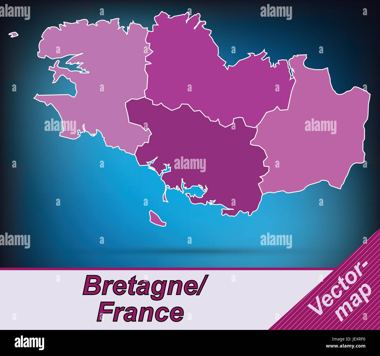 Map of brittany hi-res stock photography and images - Alamy