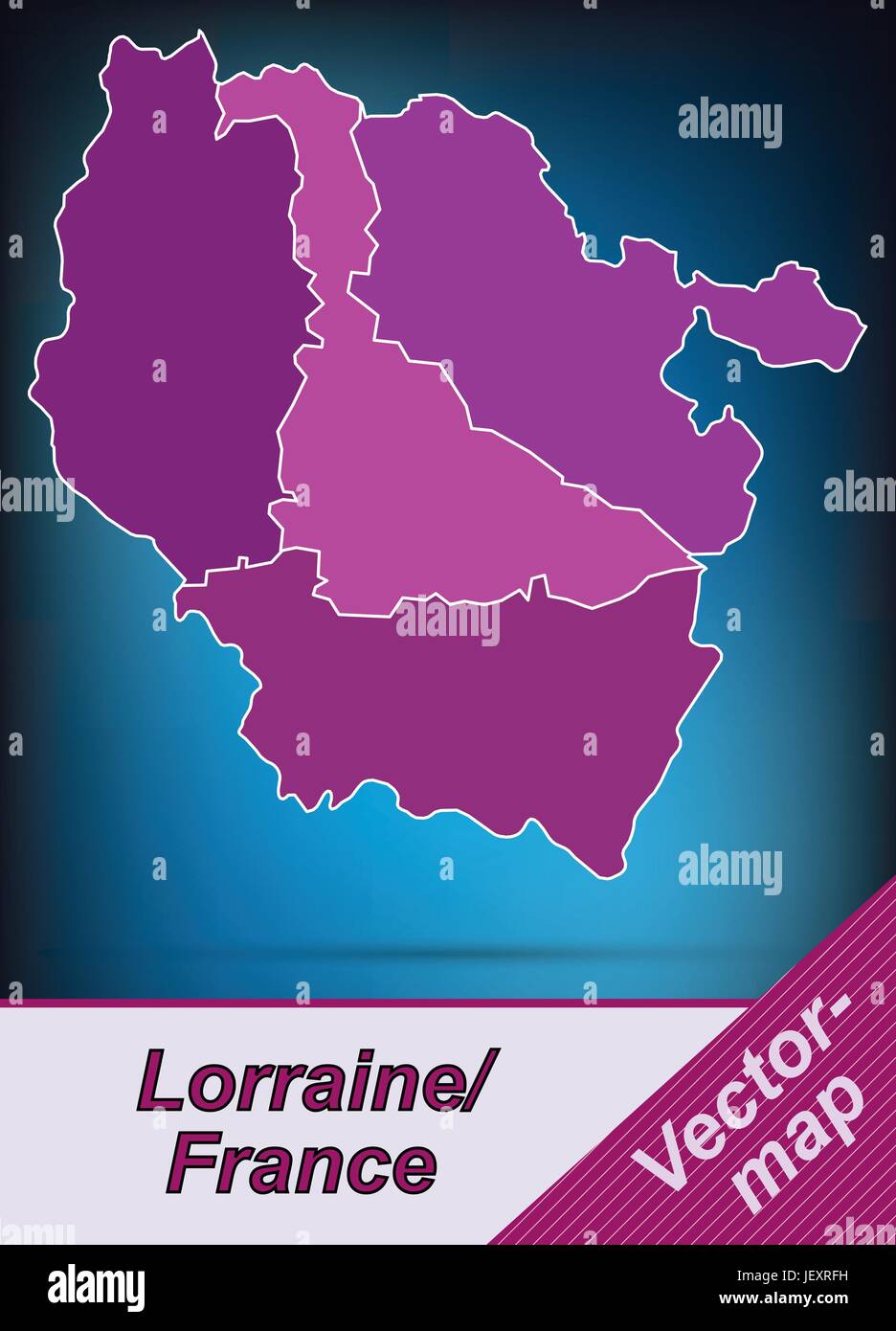 border map of lorraine with borders in violet Stock Vector Image & Art ...