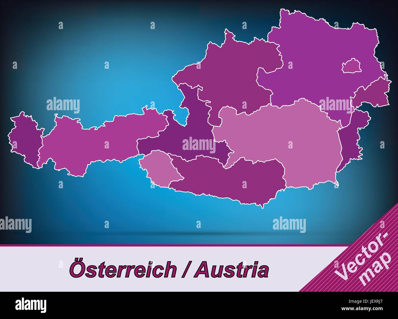 border map of austria with borders in violet Stock Vector Image & Art ...