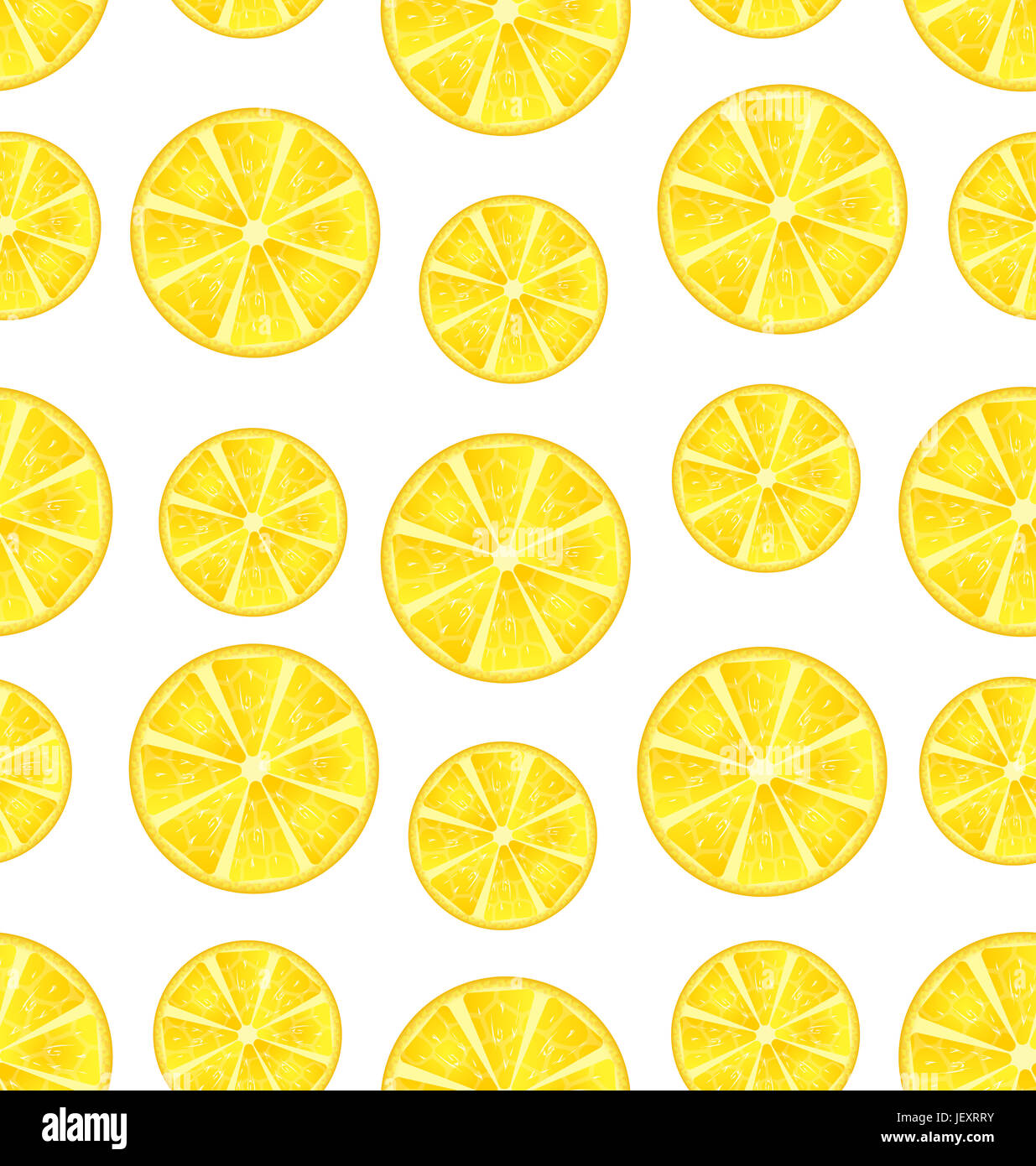 Illustration Seamless Texture with Slices of Lemons, Repetition ...