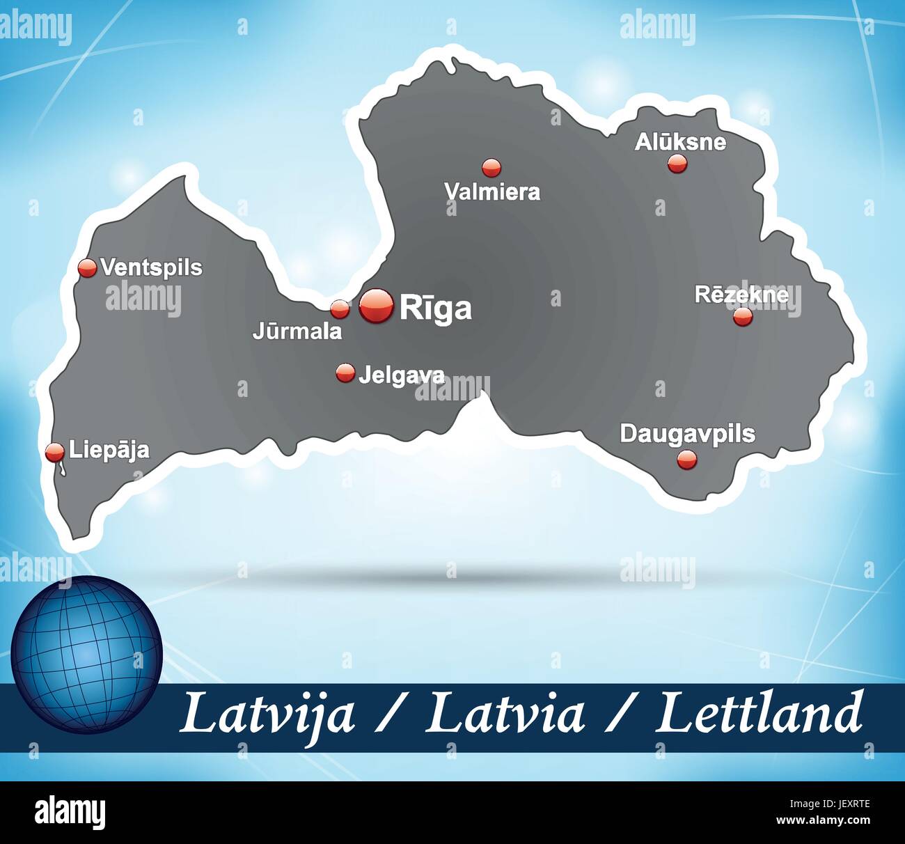 Map of valmiera hi-res stock photography and images - Alamy