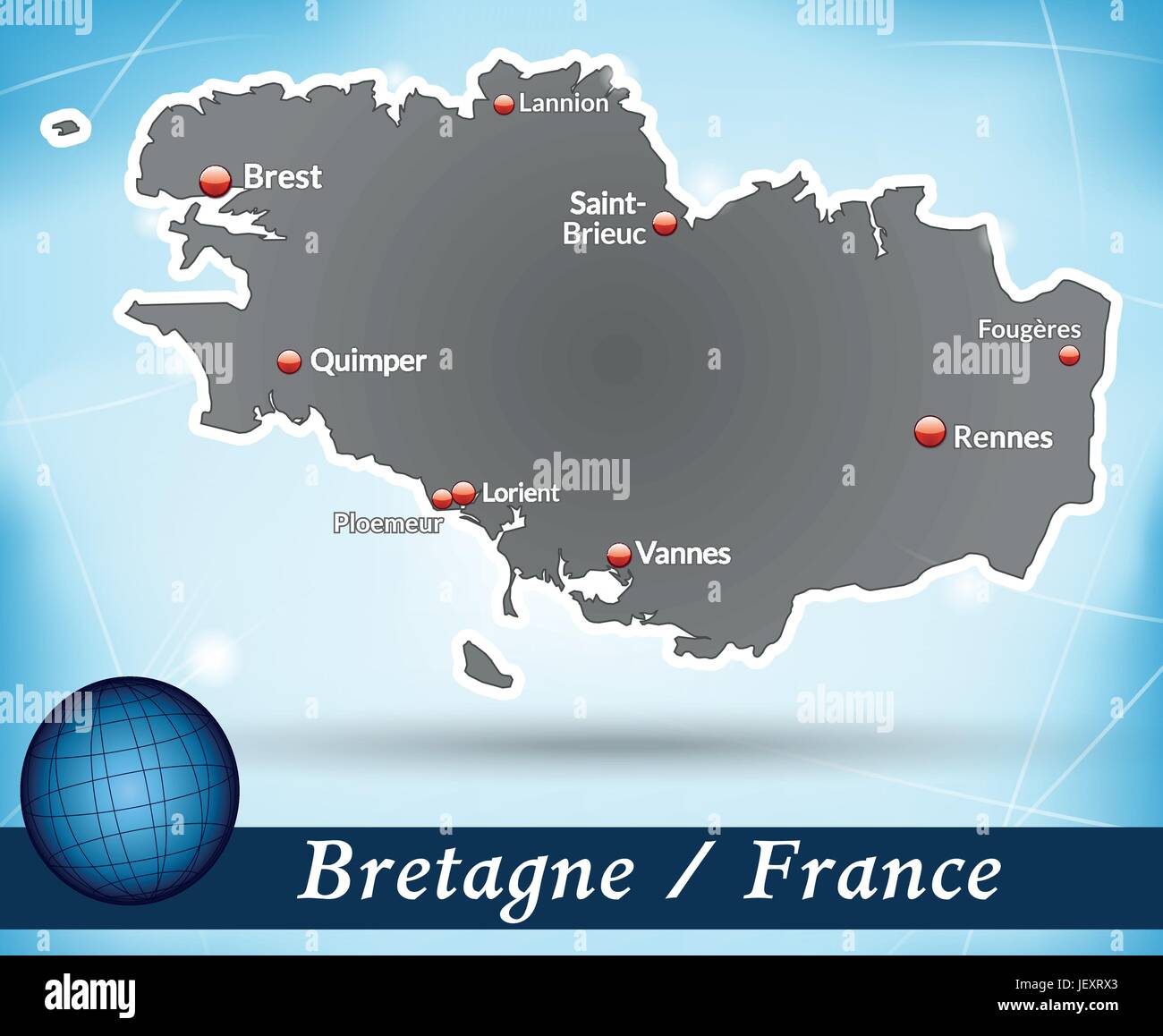 Lannion map Stock Vector Images - Alamy