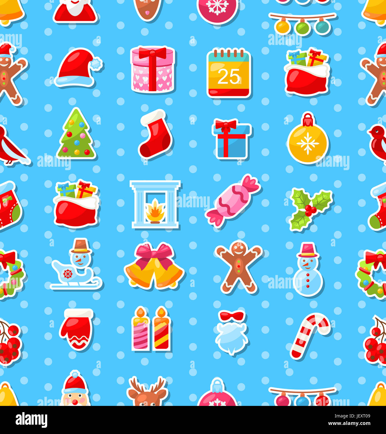 Illustration Christmas Holiday Seamless Texture with Celebration ...