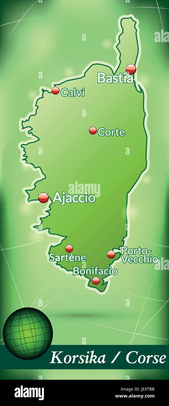 Corsica map hi-res stock photography and images - Alamy