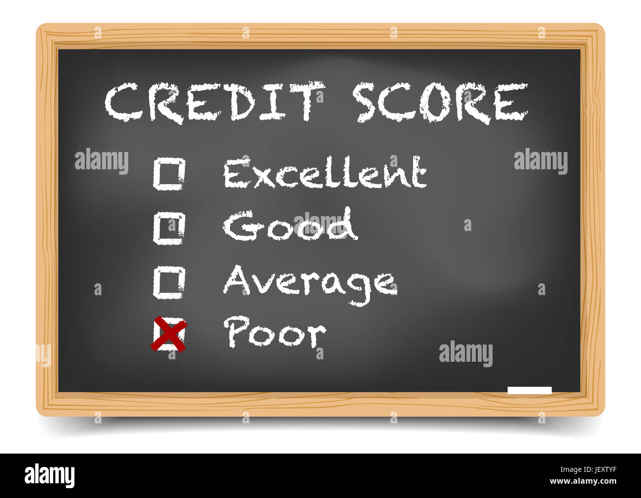 Blackboard Credit Score Stock Photo - Alamy