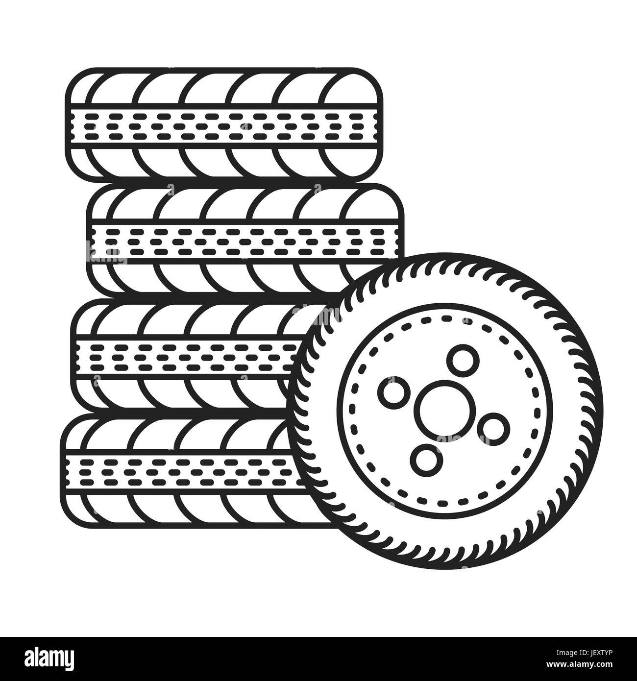 car tires illustration Stock Photo - Alamy