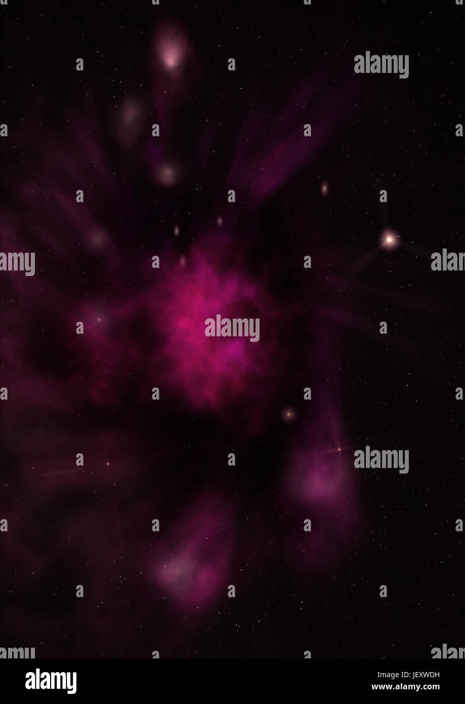 Star field in space and a nebulae Stock Photo - Alamy